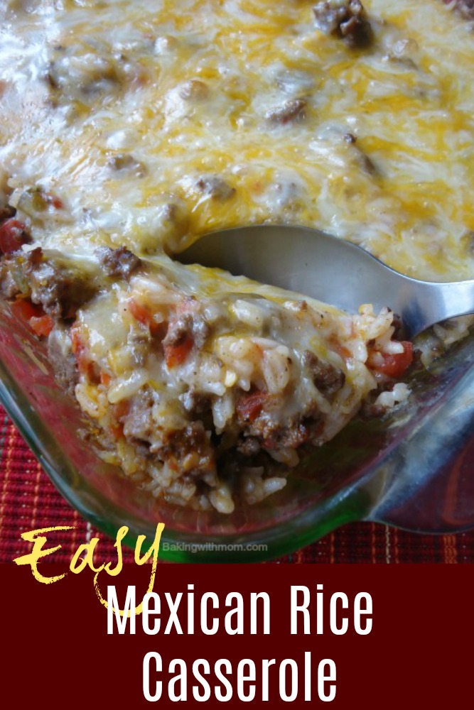 Mexican Rice Casserole - Baking With Mom