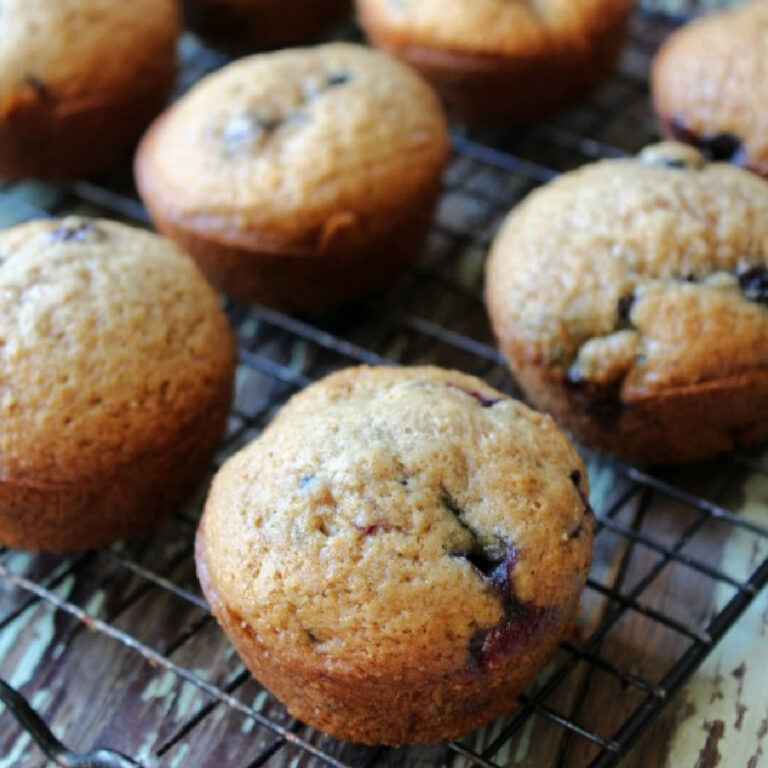 Brown Sugar Blueberry Muffins - Baking With Mom