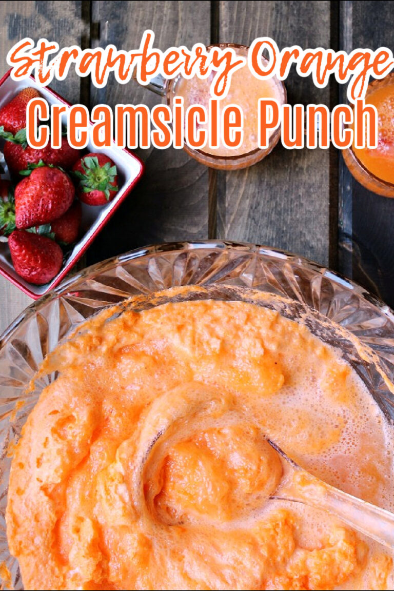 Strawberry Orange Creamsicle Punch - Baking With Mom