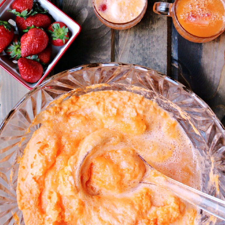 Strawberry Orange Creamsicle Punch - Baking With Mom