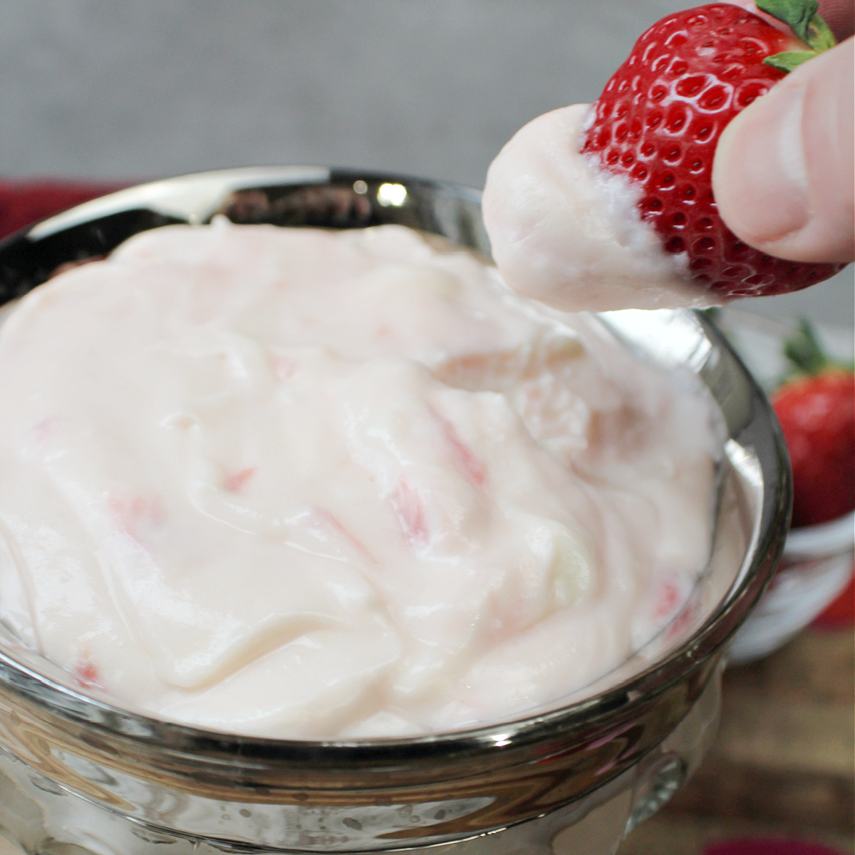 Easy Strawberry Fluff Dip - Baking With Mom