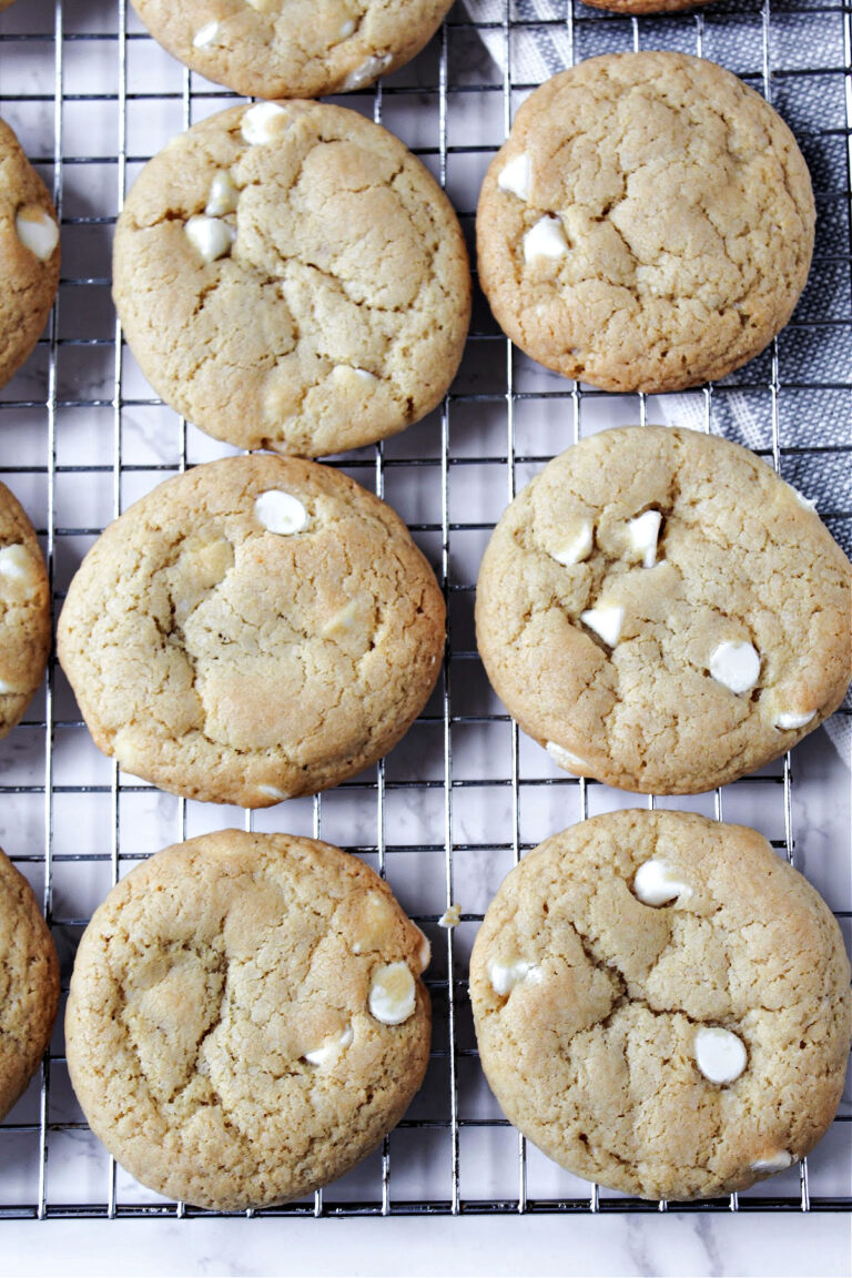 Soft And Chewy White Chocolate Chip Cookies - Baking With Mom