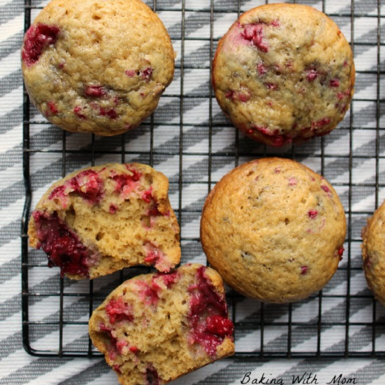Easy Raspberry Muffins - Baking With Mom