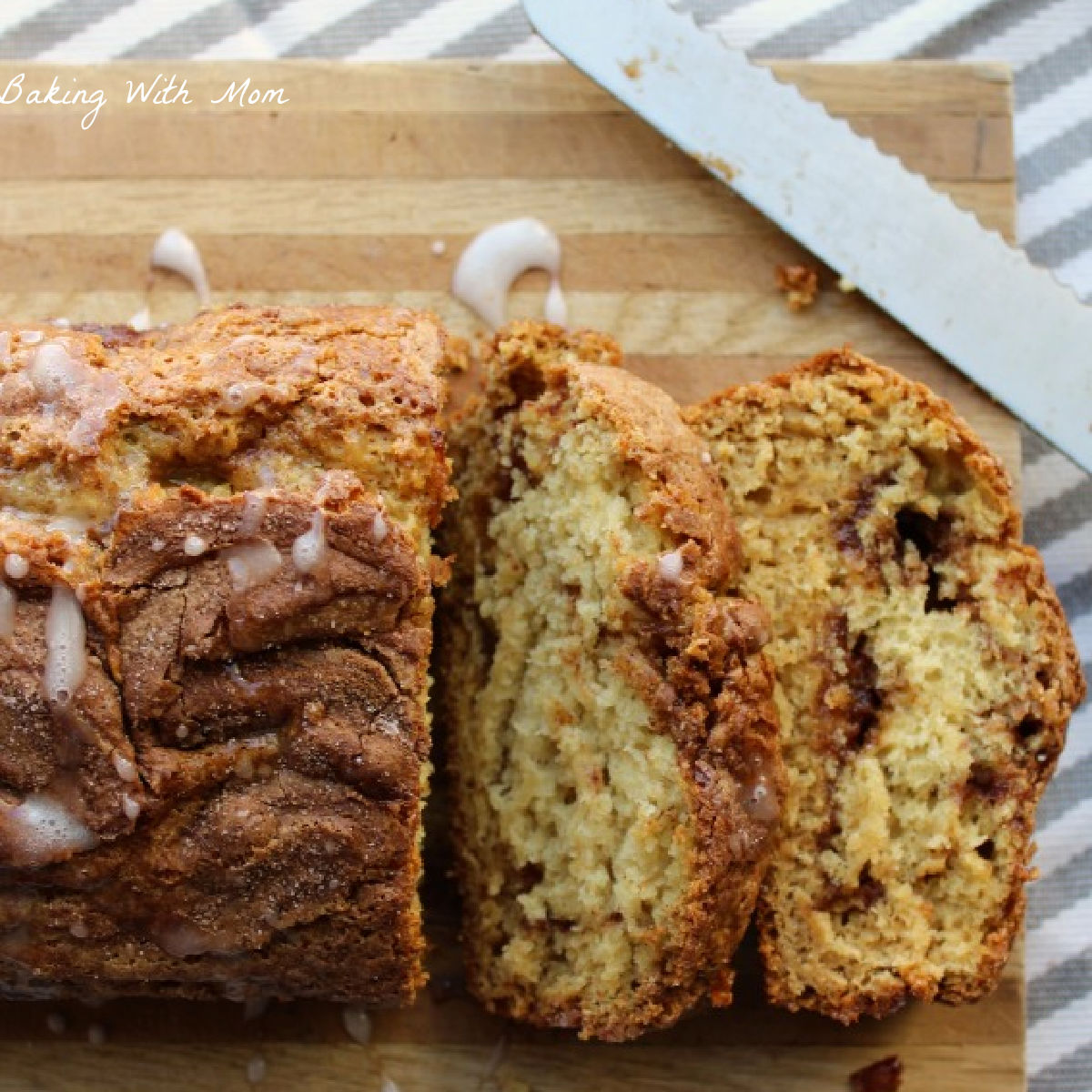 Quick Cinnamon Swirl Bread - Baking With Mom