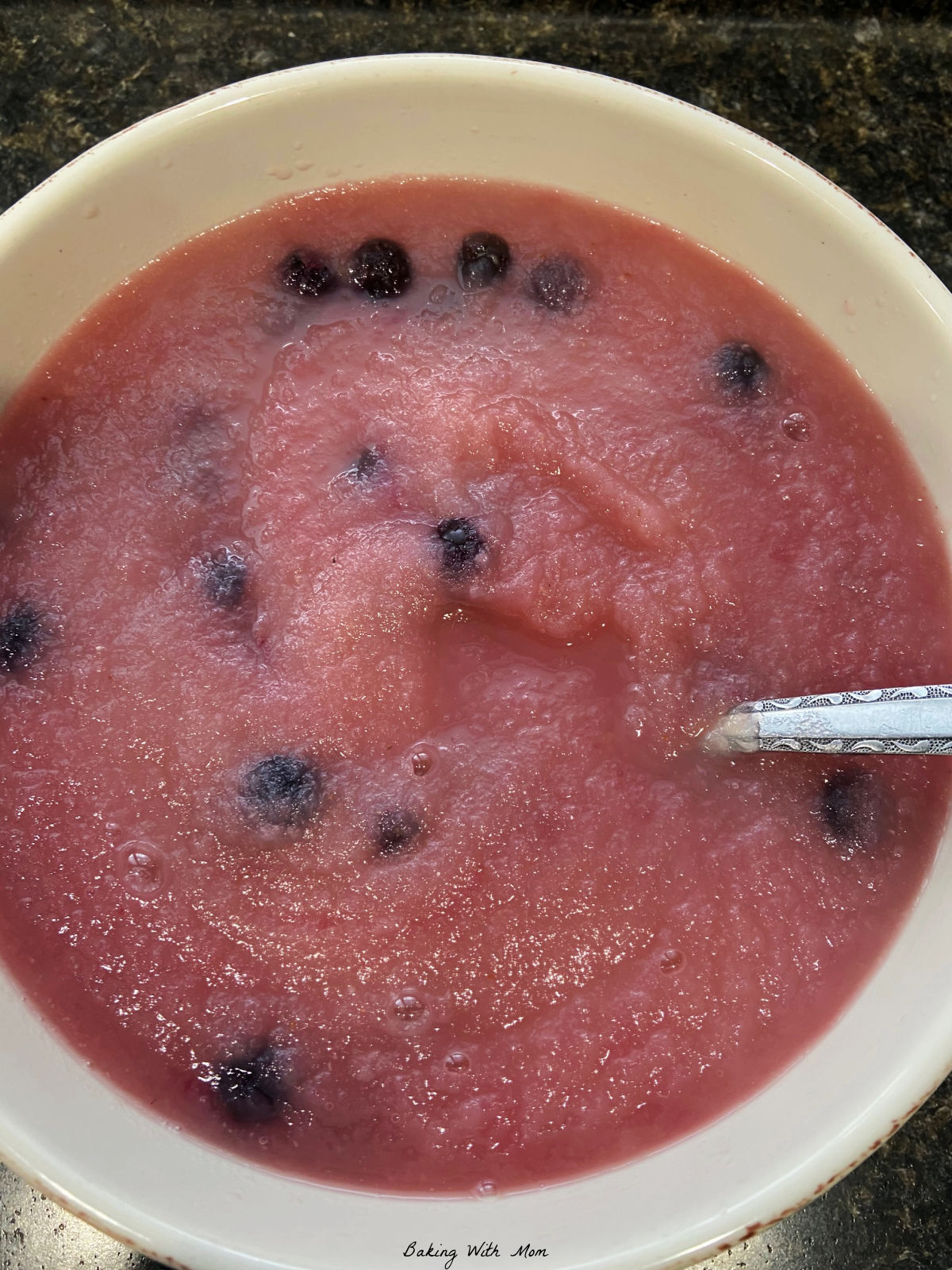 Blueberry Applesauce - Baking With Mom