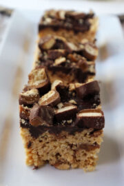 Twix Rice Krispie Treats - Baking With Mom