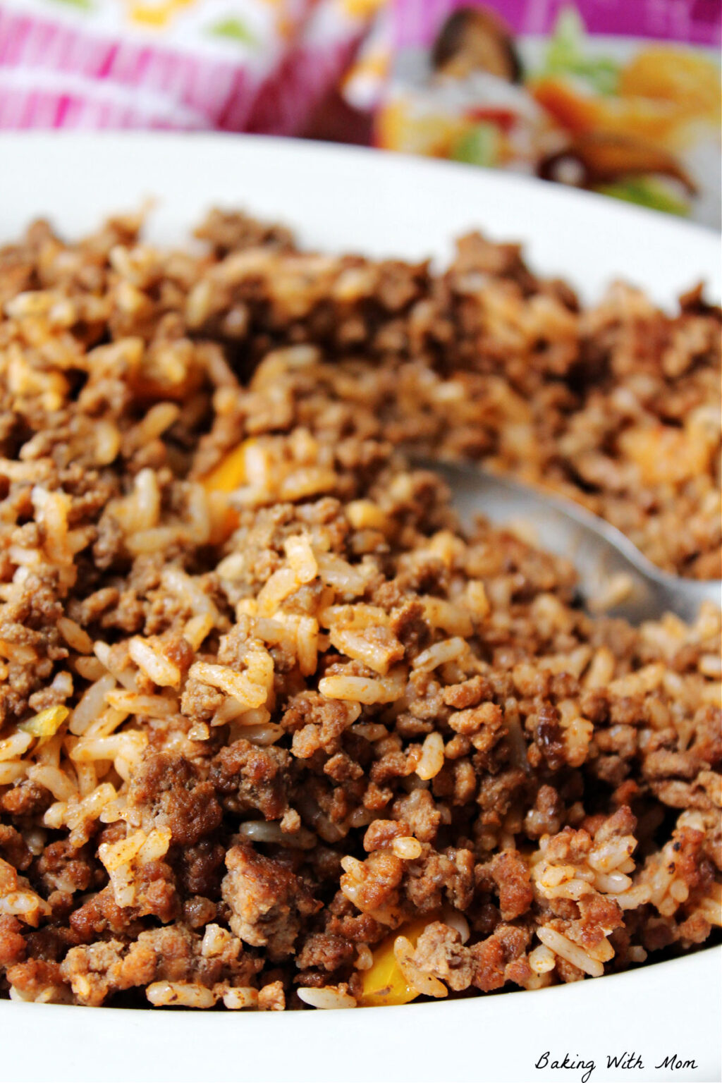 Easy Mexican Hamburger and Rice - Baking With Mom