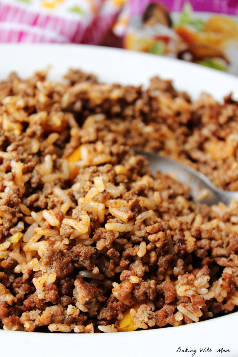 Easy Mexican Hamburger and Rice - Baking With Mom