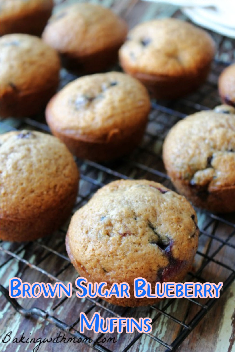 Brown Sugar Blueberry Muffins - Baking With Mom
