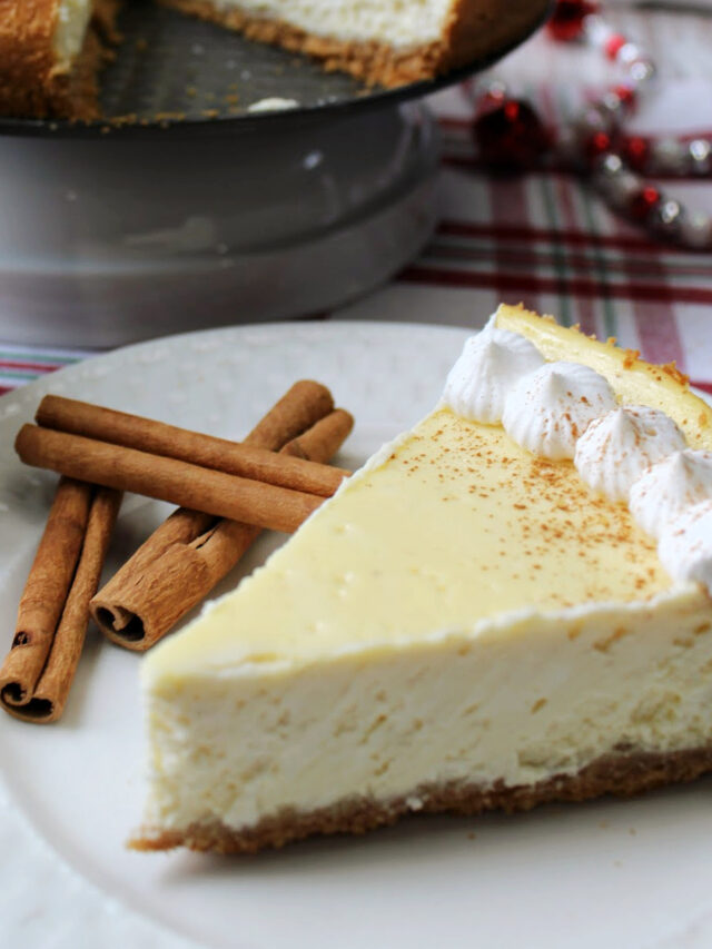 Eggnog Cheesecake Story - Baking With Mom