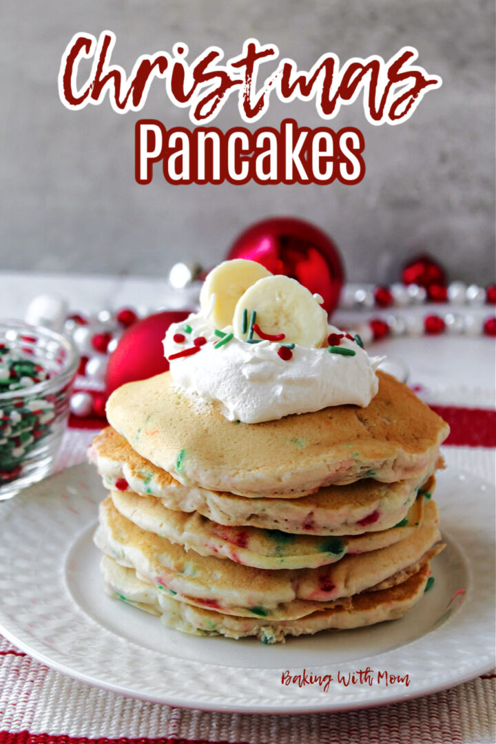 Christmas Banana Pancakes - Baking With Mom