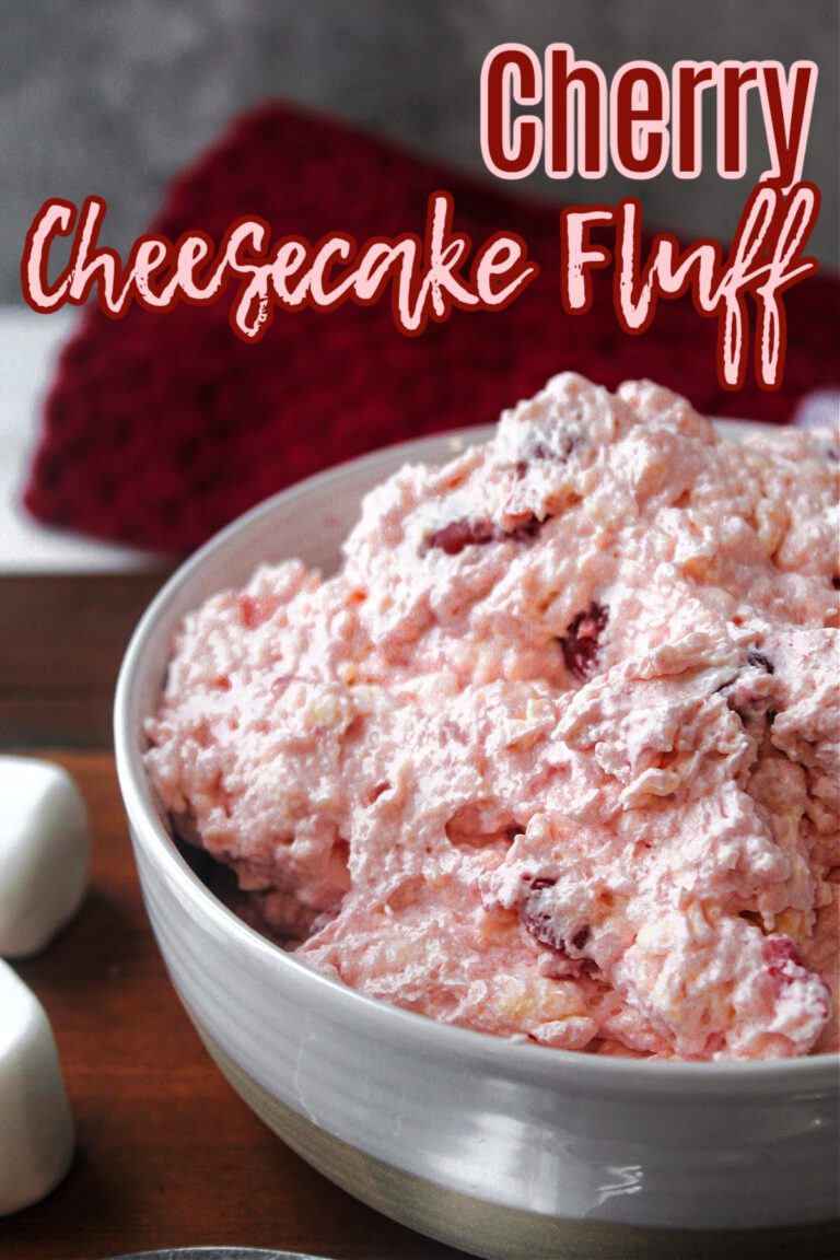 Cherry Cheesecake Fluff Salad - Baking With Mom
