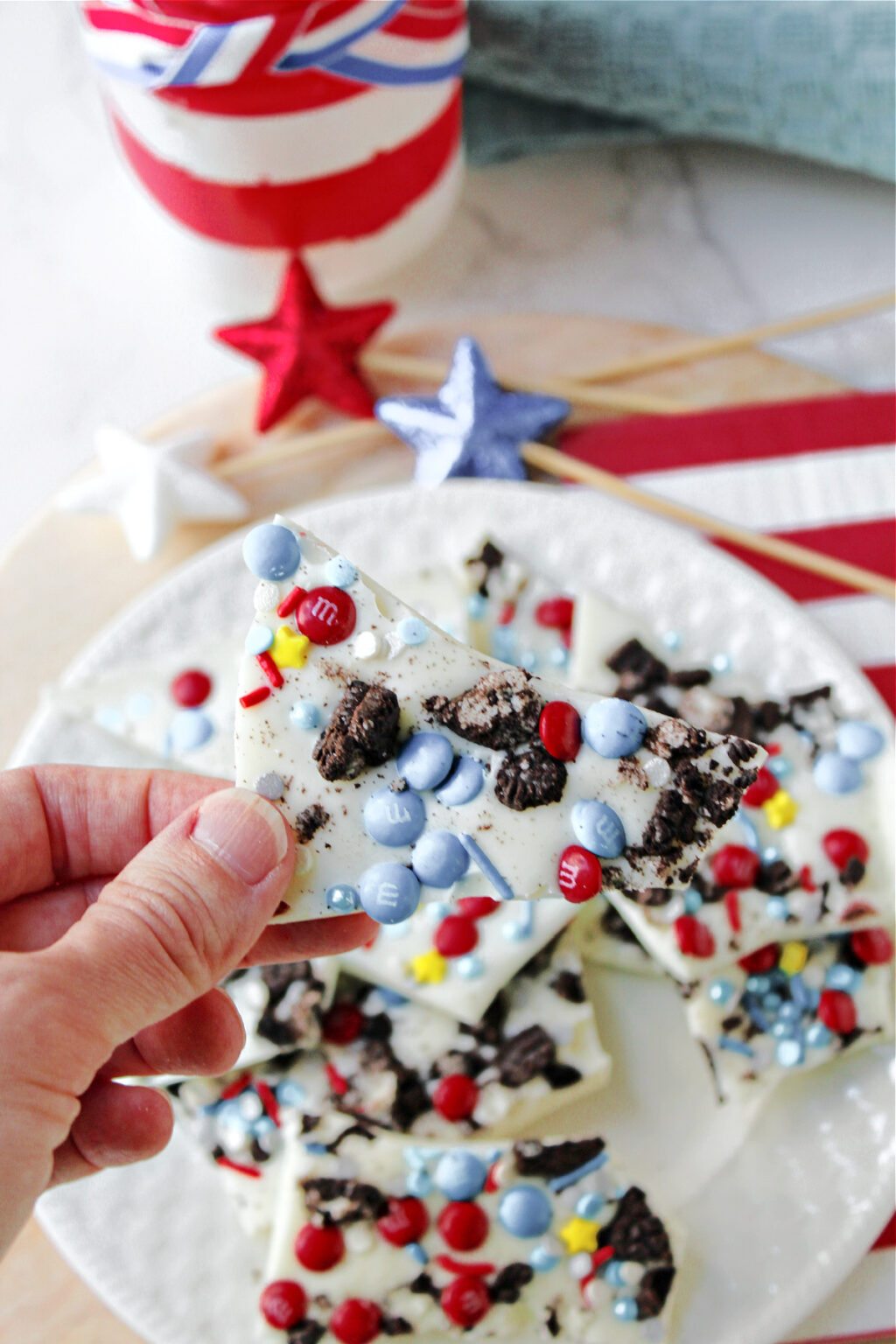 Red White And Blue Bark - Baking With Mom