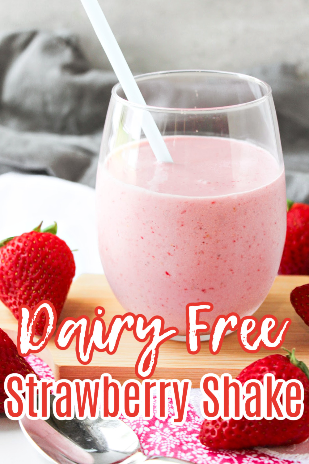 Dairy Free Strawberry Shake - Baking With Mom
